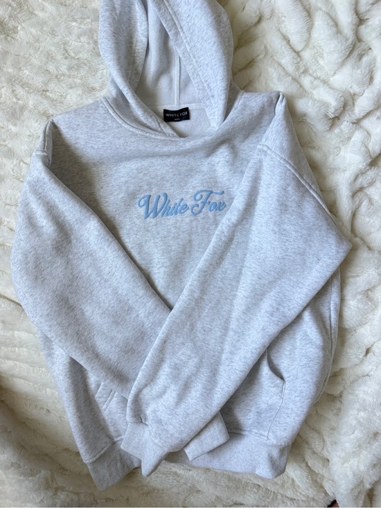 White Fox Boutique | Tops | White Fox Boutique Light Gray Hoodie With ...